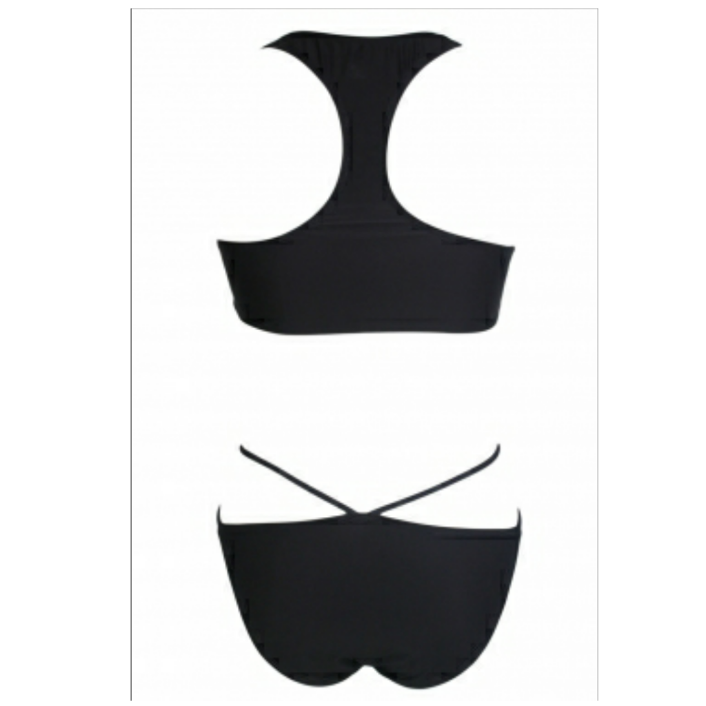 Gypsy halter tankini top and strappy madrid bottom - Emfed